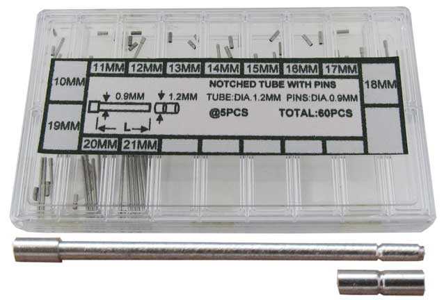 Ø1.20mm Tubes & Pins, Notched