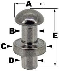 Mushroom Head Pins (for Clasps)