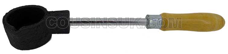 Crucible with Wooden Handle