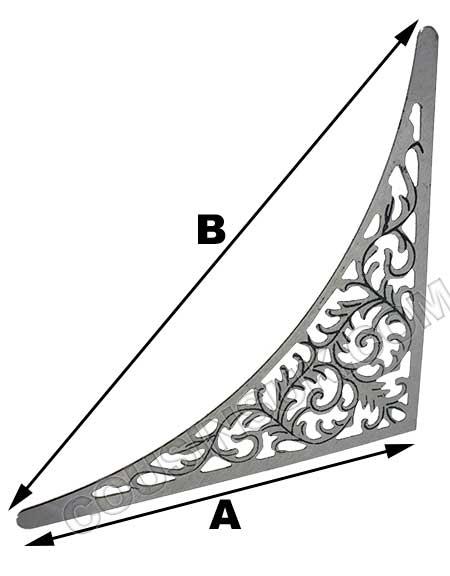 Spandrel, Corner 80 x 110mm (Aluminium)