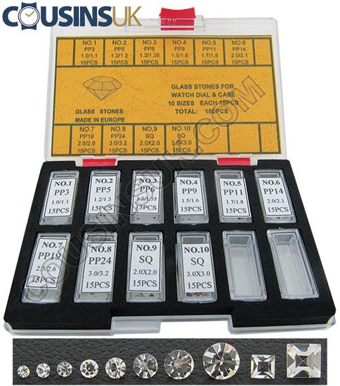 Clear Glass Paste Stones, Various Shapes